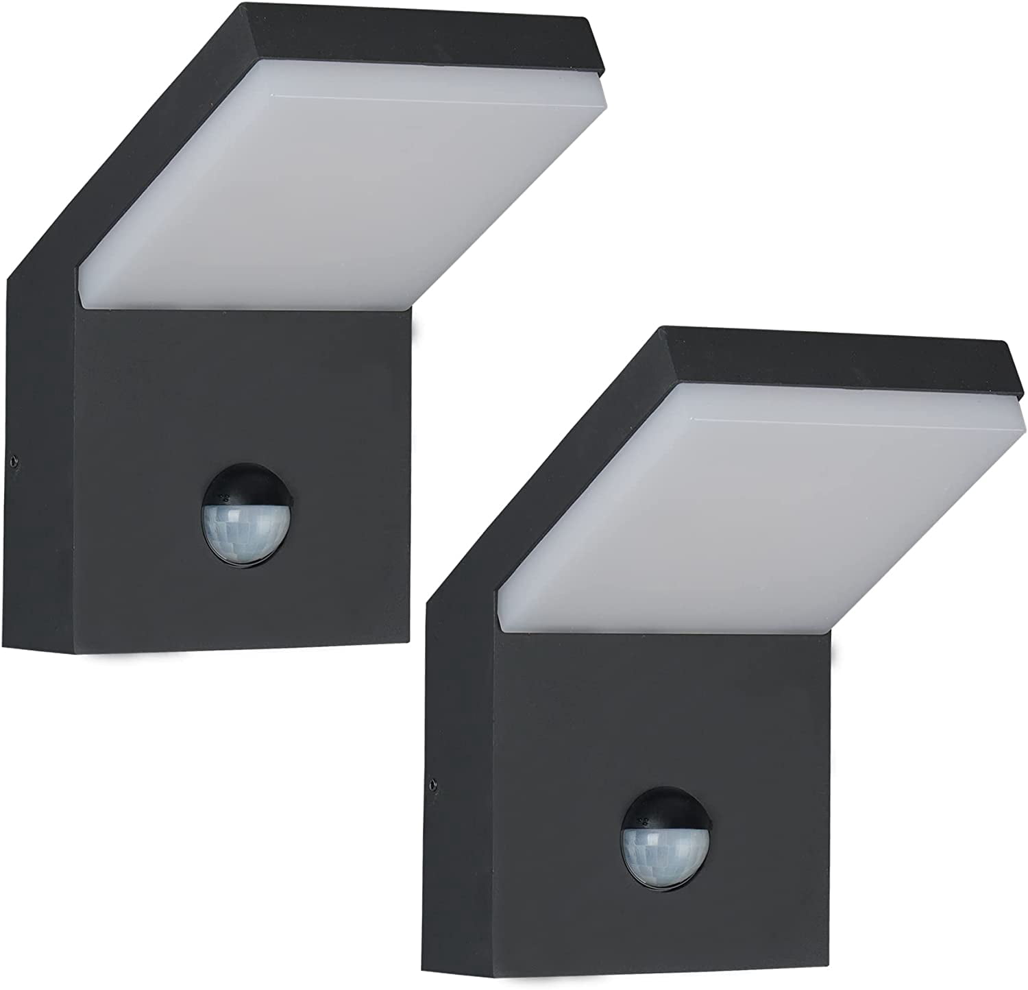 Motion Sensor Porch Light 2 Pack Exterior Light Fixture LED Modern Wall ...