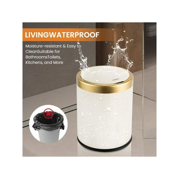 Motion Sensor Trash Can 3.5 Gallon，Touchless Automatic Lid Garbage Bin ...
