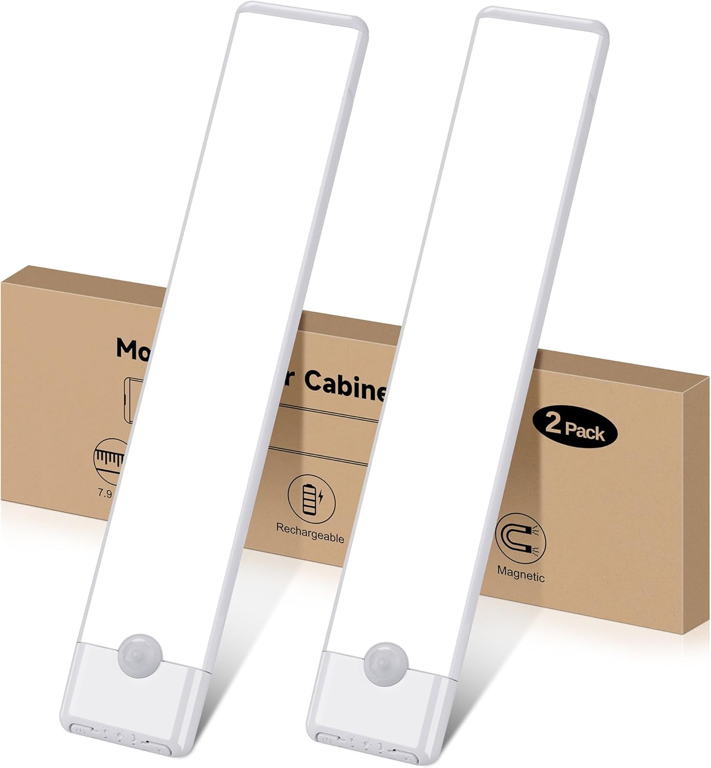 Motion Sensor Under Cabinet Lights, Magnetic Recharable Under Counter ...