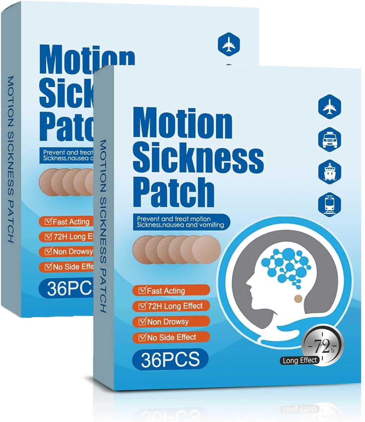Motion Sickness Patches -Dizziness Vertigo & Nausea Relief For Cruise ...