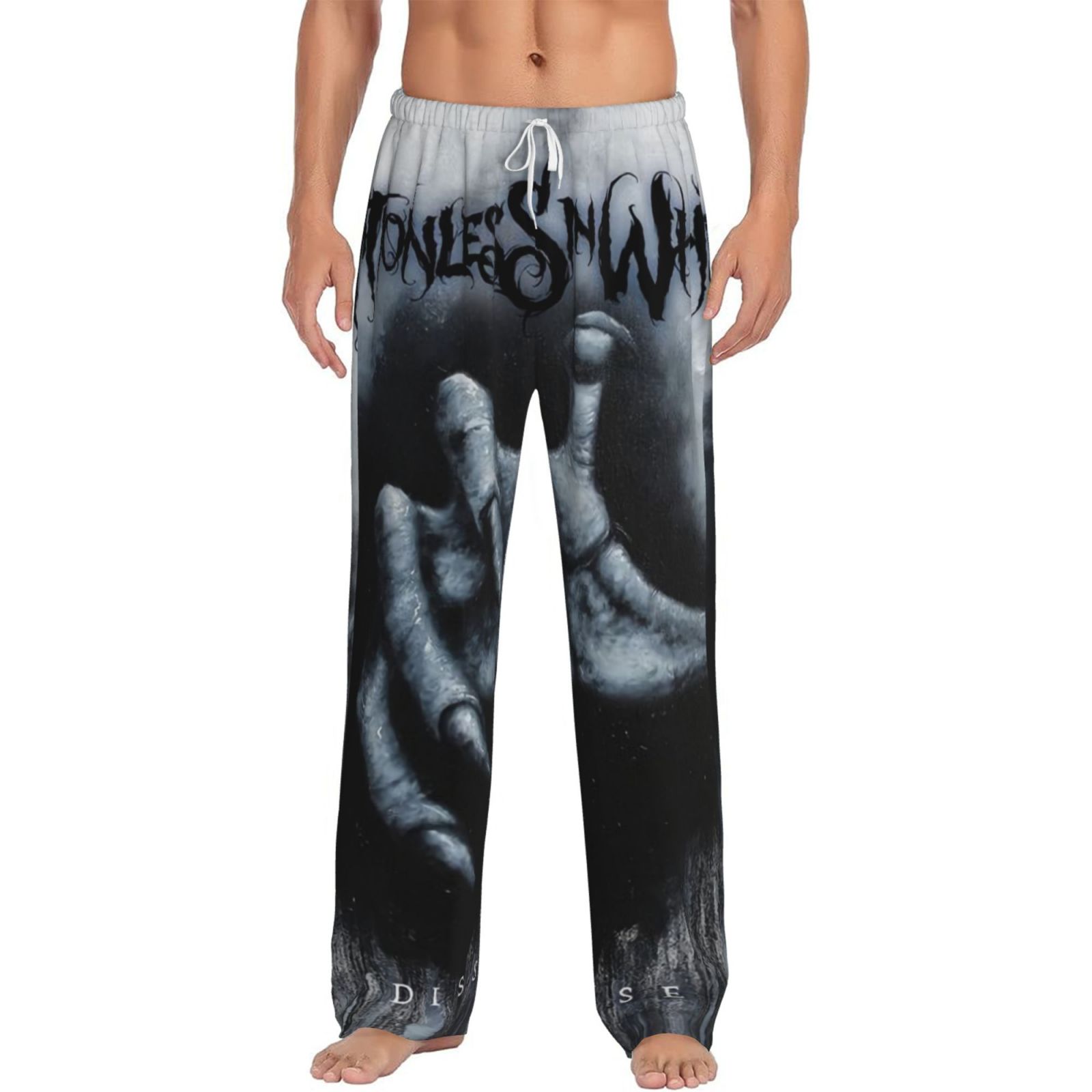 Motionless In White Anime Cartoon All-Over Print Men'S Black Pajama ...