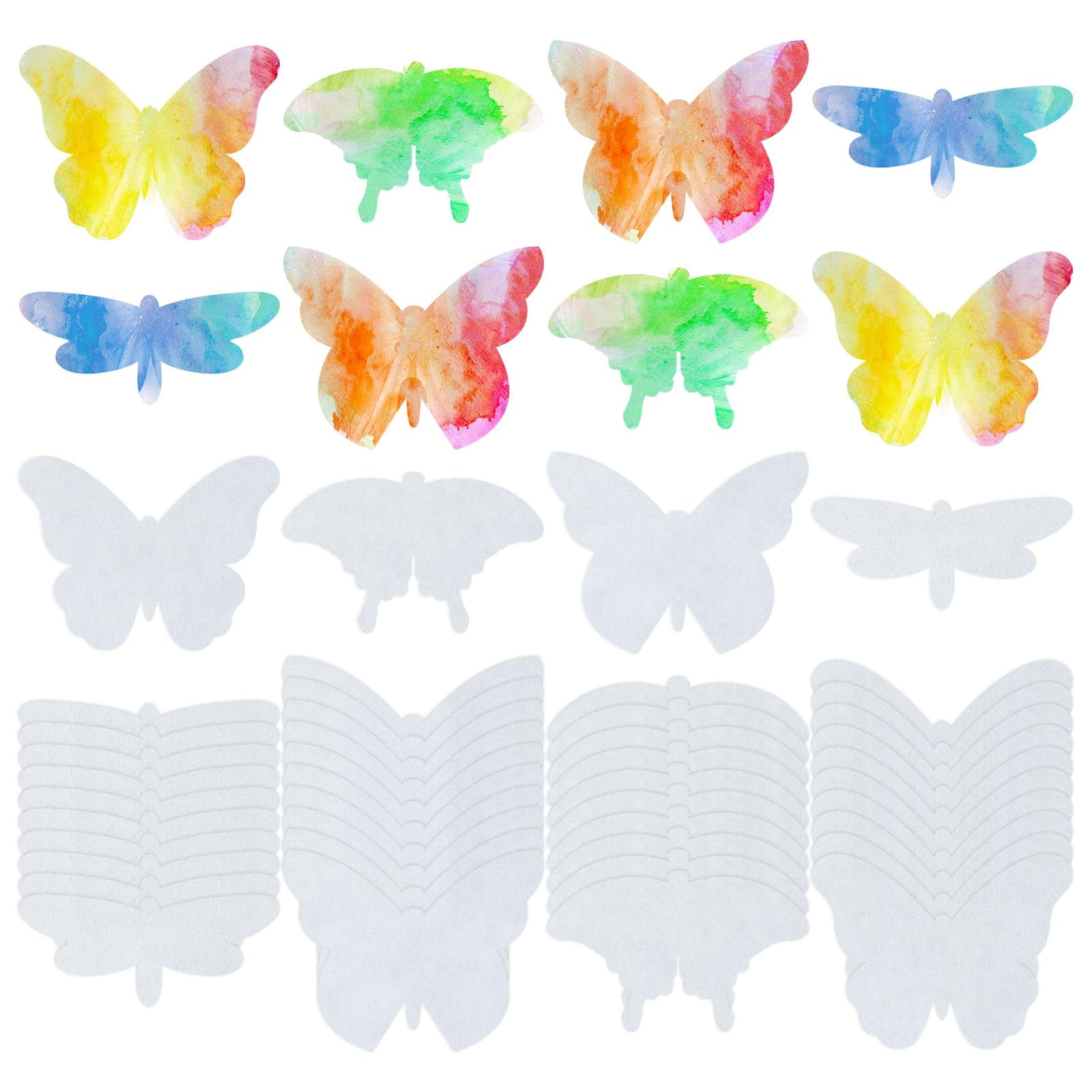 Motipuns 100 Pcs Color TMA2 Diffusing Paper 6 Inches Butterflies Shape ...