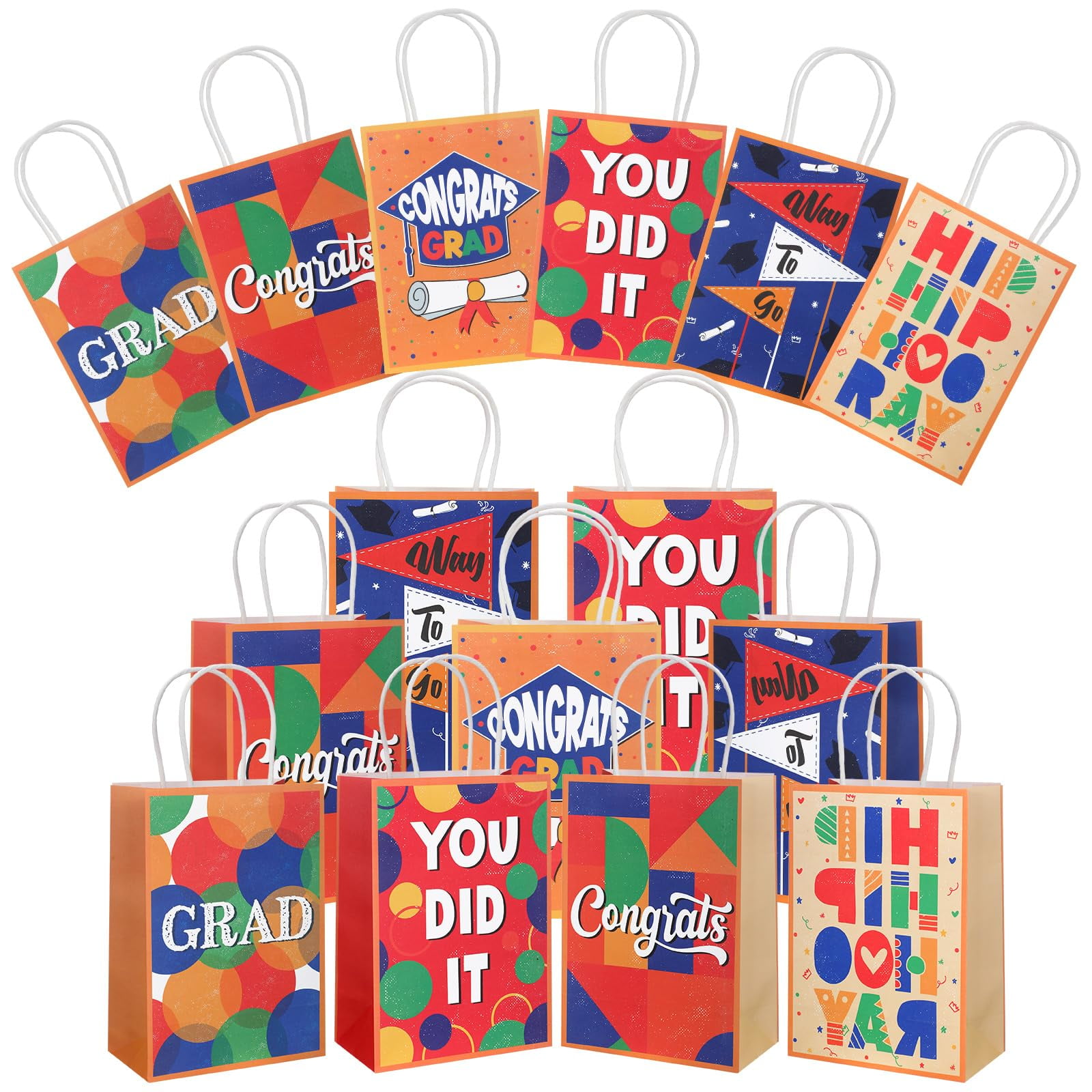 Motipuns 30 Pcs 2025 STF9 Graduation Gift Bag with Handles Grad Goodie ...