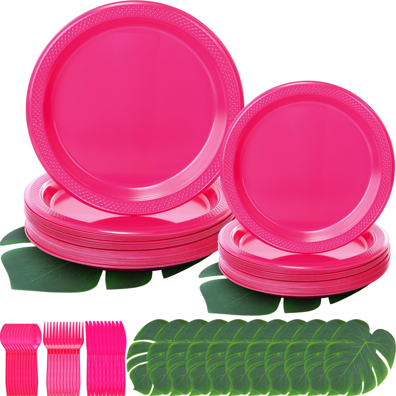 Motipuns 300 Pcs Hawaiian Luau Party Decorations Include 100 Tropical ...