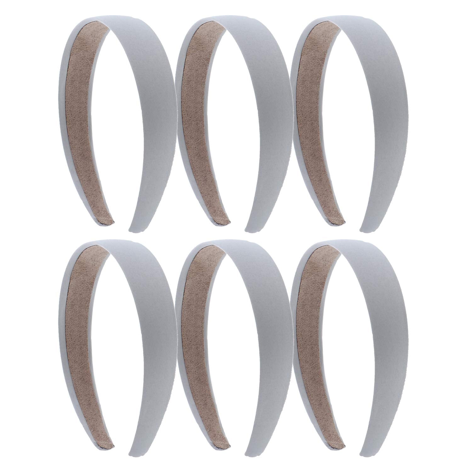 Motique Accessories 1 Satin Headband - Set of 6 - Light Grey - Walmart.com