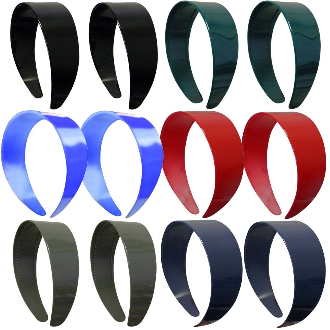 Motique Accessories 2 inch Wide Headband - Set of 12 - Classics ...