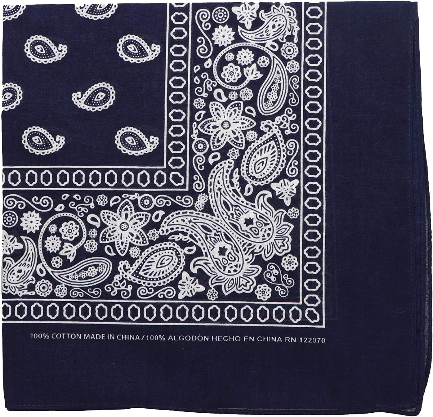 Motique Accessories 22-inch Cotton Paisley Bandana for Adult Women ...