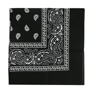 BANDANA Brand Large 100% Cotton Paisley Bandanas - Dark Brown 22x22 ...