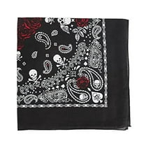 Motique Accessories 22-inch Cotton Paisley Bandana for Adult Women ...