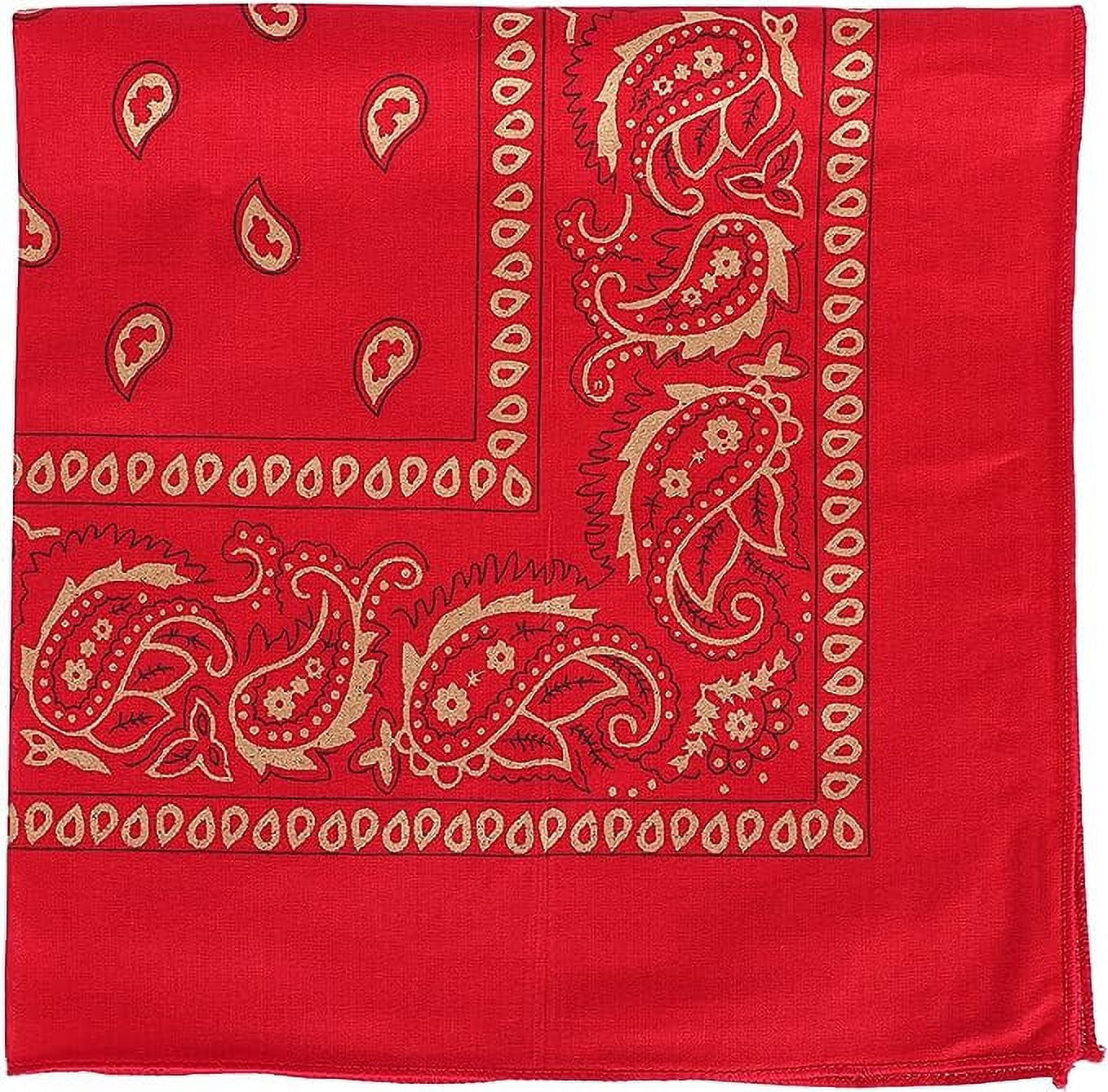 Motique Accessories 22 inch Cotton Paisley Bandana for Women Perfect ...