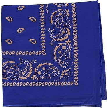Motique Accessories 22 inch Cotton Paisley Bandana-Large White ...