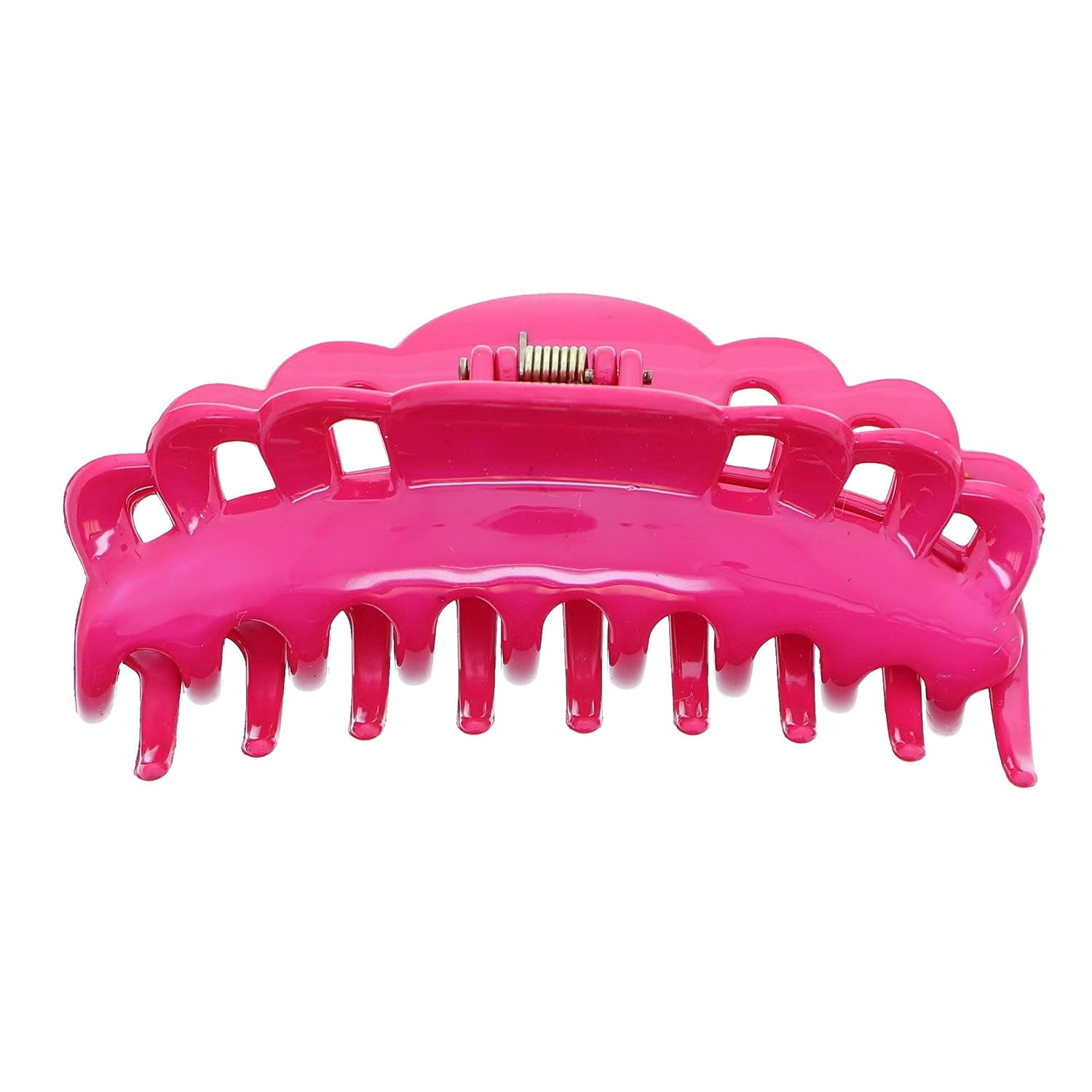 Motique Accessories 4 inch Scalloped Jaw Clip with Holes-Hot Pink ...