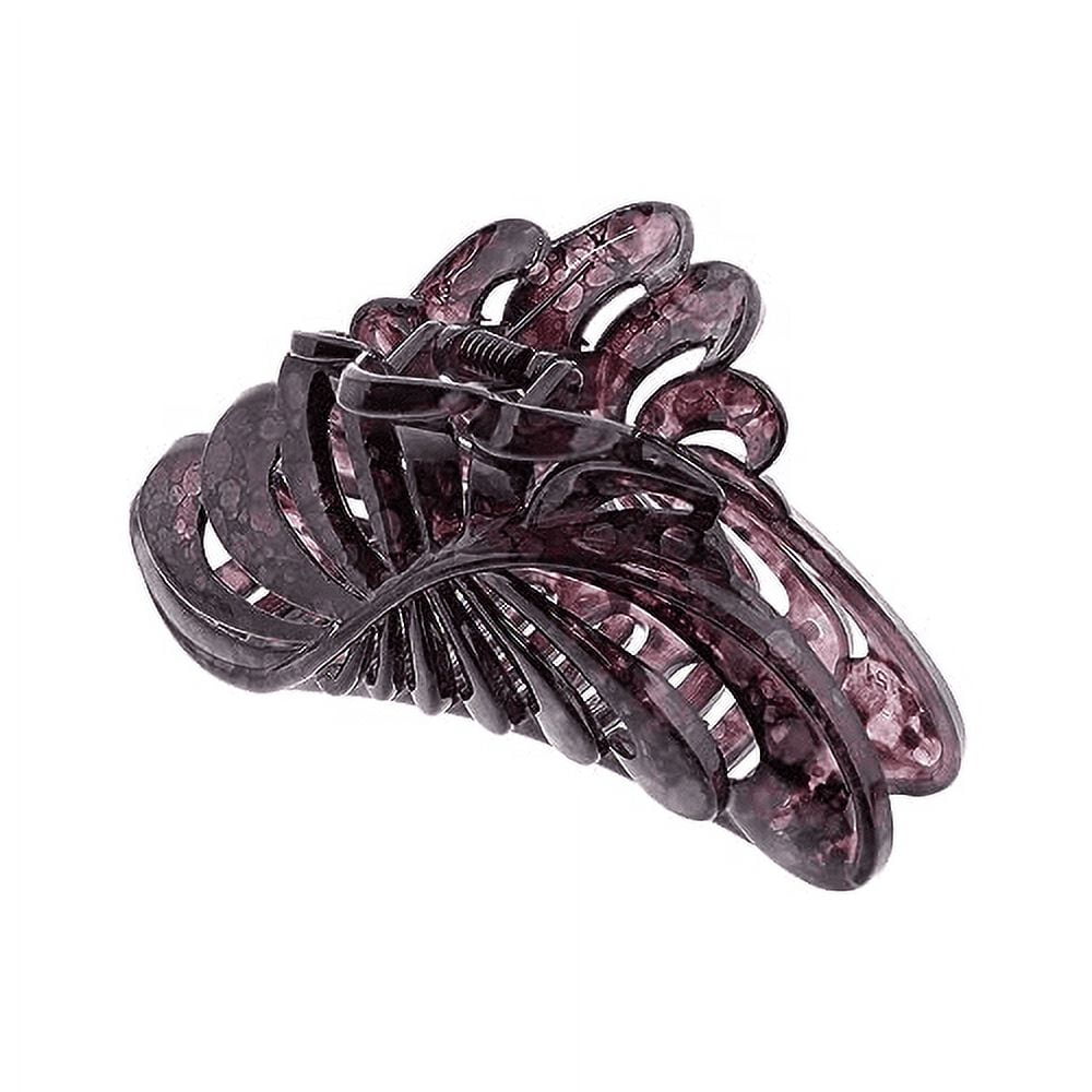 Motique Accessories 5 inch Large Jaw Clip Hair Claw with Leaf Design ...