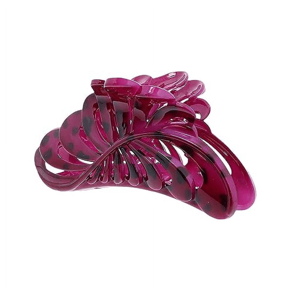 Motique Accessories 5 inch Large Jaw Clip Hair Claw with Leaf Design ...