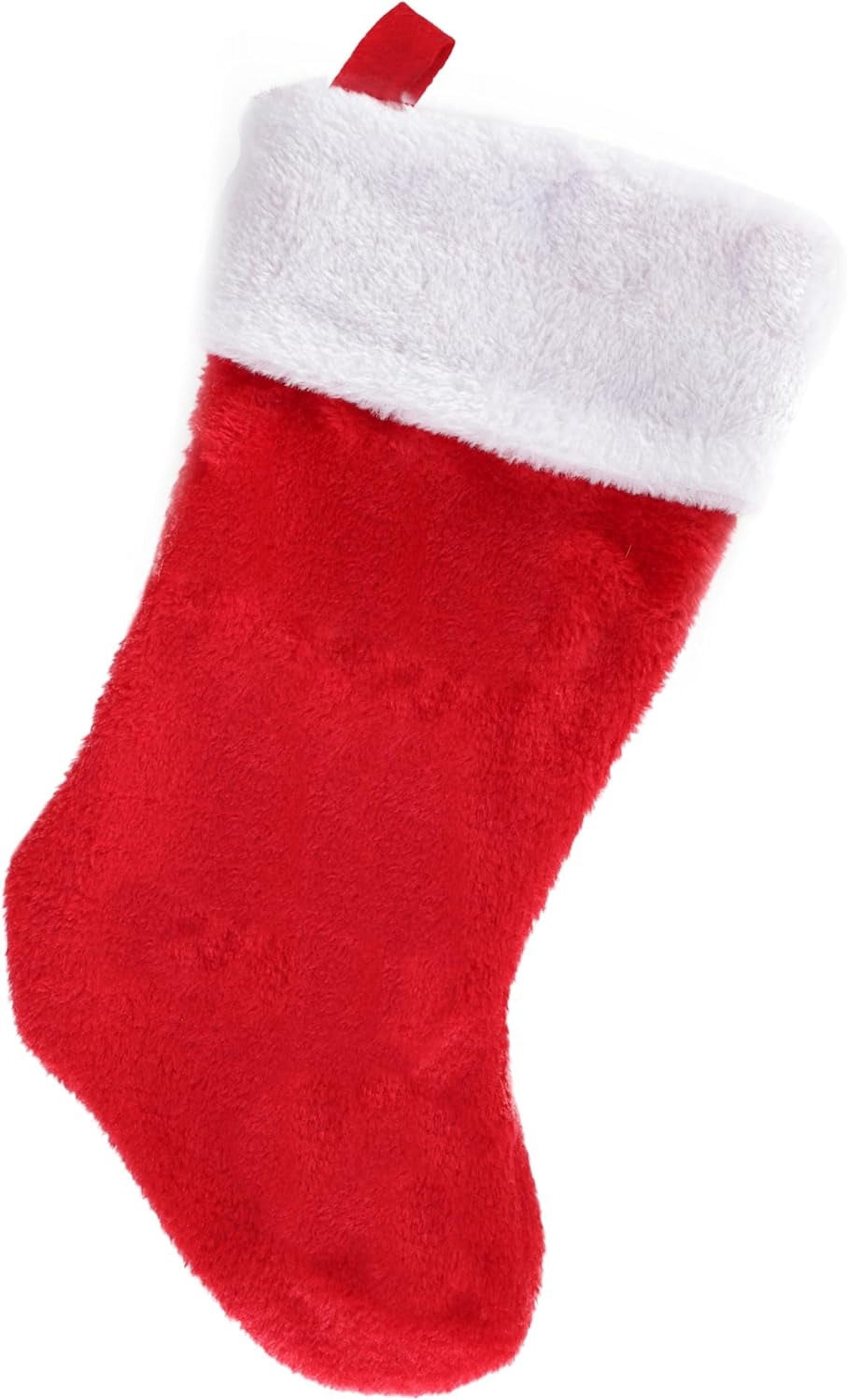 Motique Accessories Christmas Stocking - Red Xmas Stockings Plush with ...