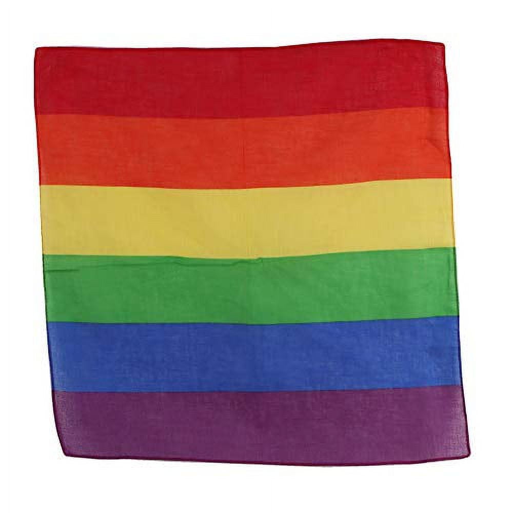Motique Accessories Cotton Print Bandana-Rainbow Stripe - Walmart.com