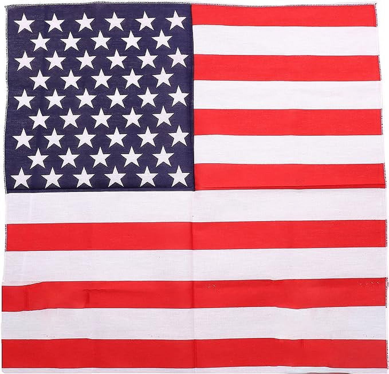 Motique Accessories Extra Large American Flag Bandana 27x27 - Walmart.com
