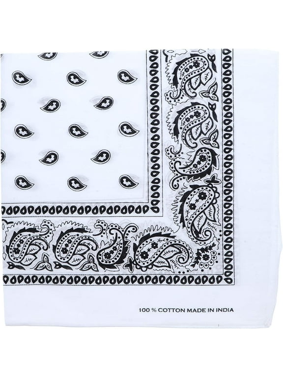 Large Bandanas 27 x 27 | Versatile Biker Rags | Classic Paisley Bandana ...