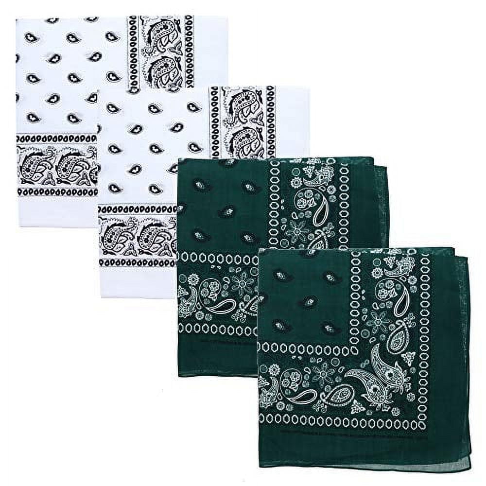 Motique Accessories Extra Large Paisley Cotton Bandana 27x27 inch ...