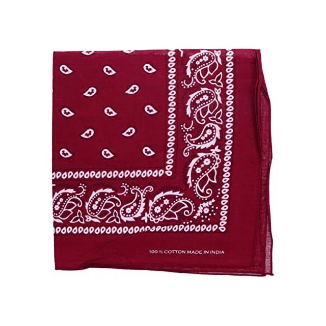 Motique Accessories Extra Large Paisley Bandana for Adult Women and Men ...