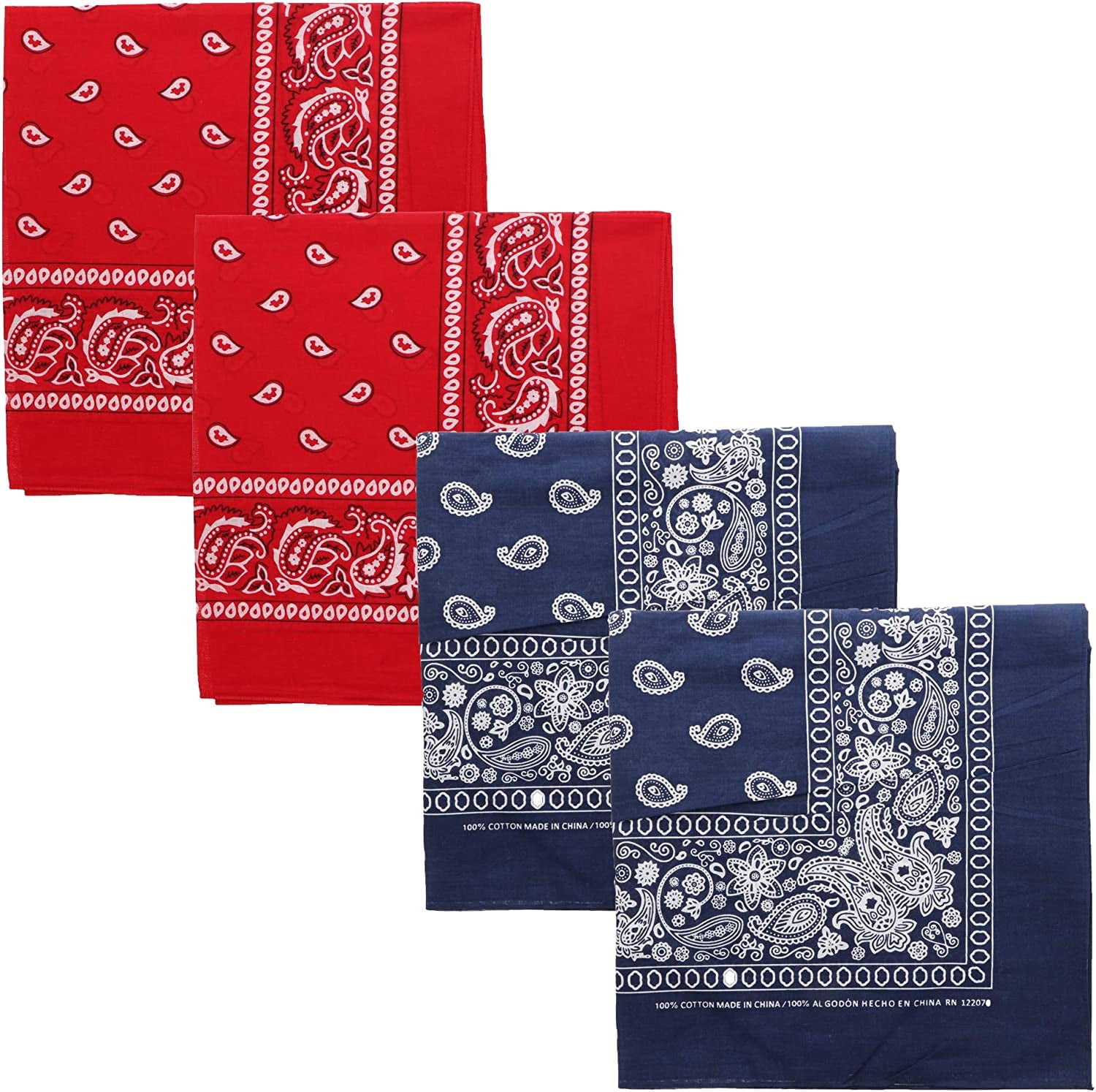 Motique Accessories Extra Large Paisley Bandana for Adult Women-27x27 ...