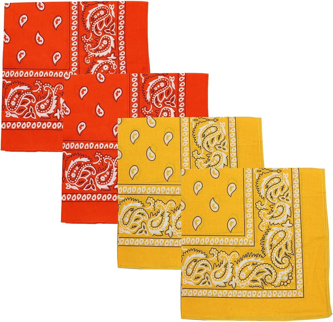 Motique Accessories Extra Large Paisley Bandana 27x27 inch Perfect for ...