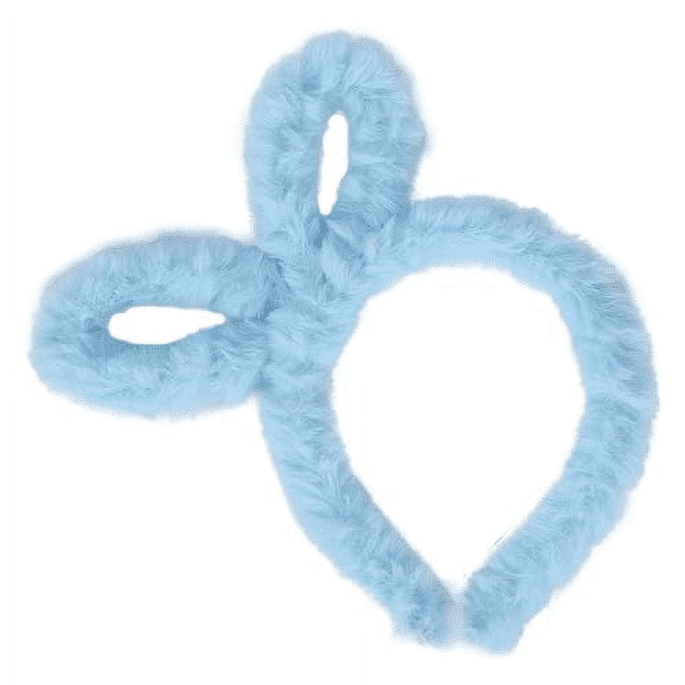 Motique Accessories Fuzzy Headband with Side Bunny Ears-Pale Blue ...