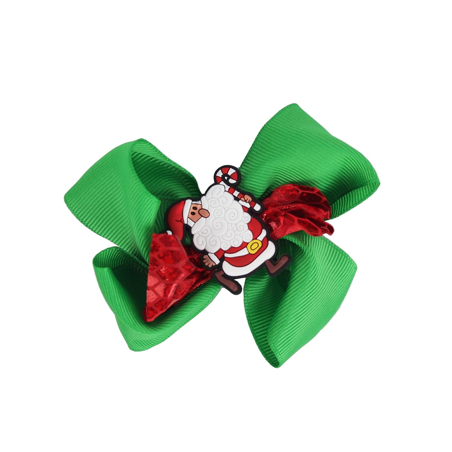 Motique Accessories Hair Bow Printed Christmas Bow with Silicone Charm ...