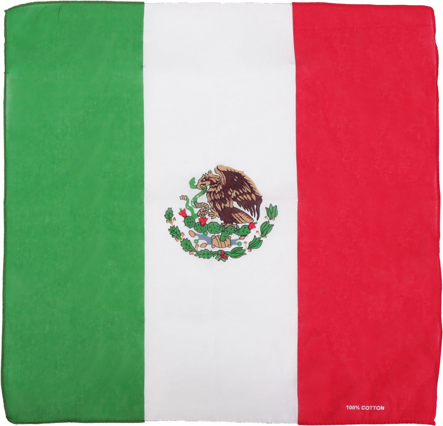 Motique Accessories Large Cotton Bandanas - Mexico Flag - Walmart ...