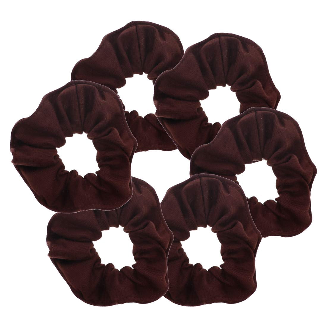 Motique Accessories Large Solid Scrunchie - Set of 6 - Brown - Walmart.com