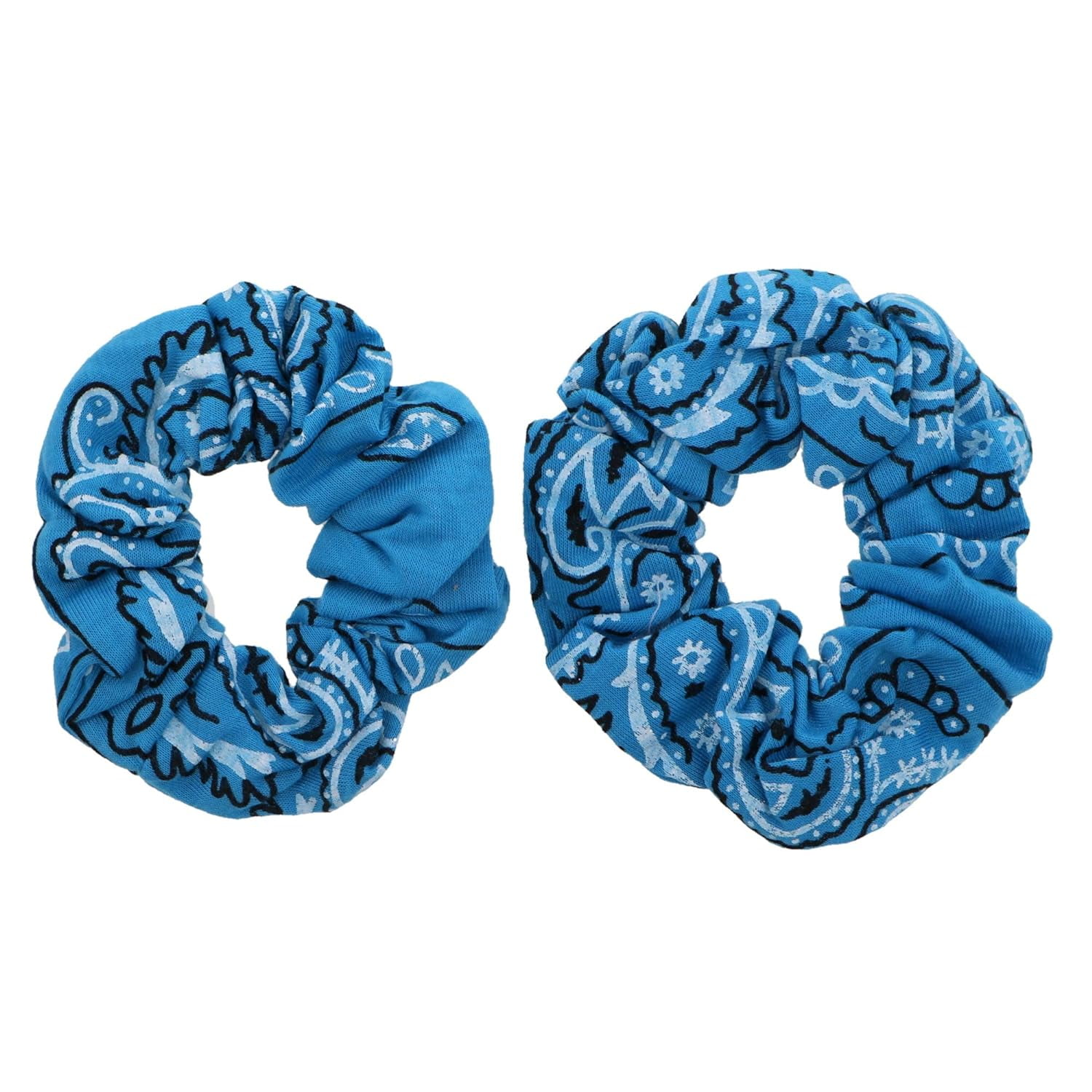 Motique Accessories Light Blue Bandana Scrunchies Cotton Hair Bobble ...