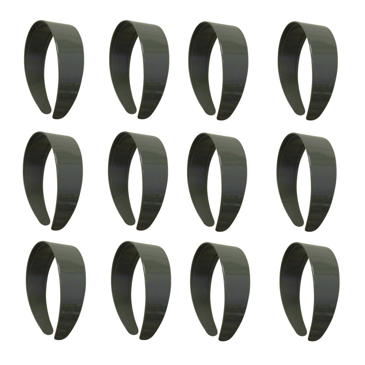 Motique Accessories One Dozen 2 inch Plastic Headbands with Teeth for ...