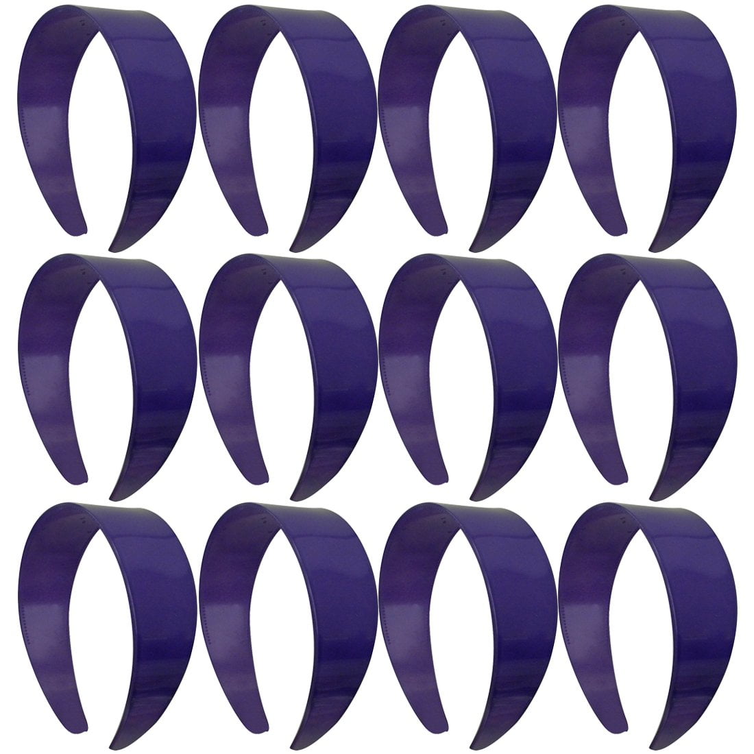 Motique Accessories One Dozen 2 inch Plastic Headbands with Teeth for ...