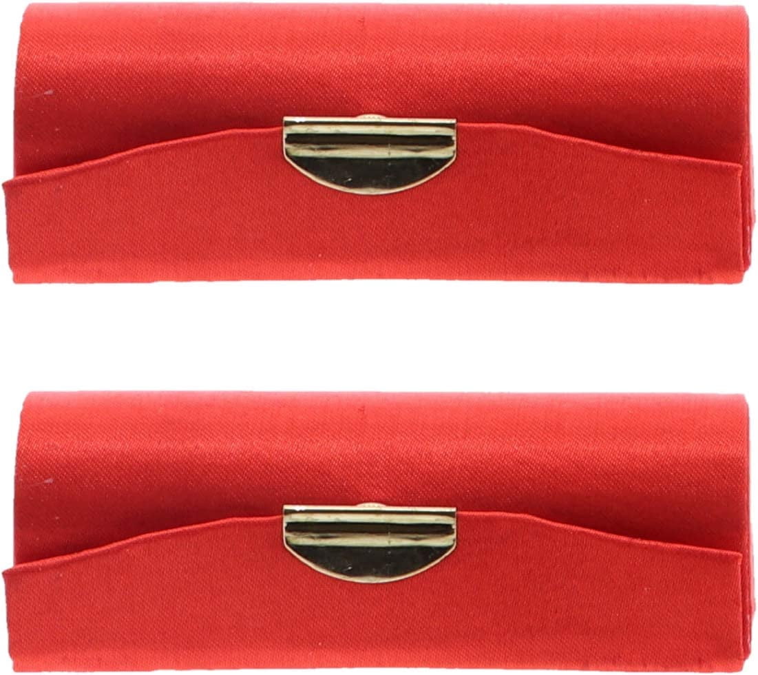 Motique Accessories Red Solid Satin Ladies Lipstick Case With Mirror ...