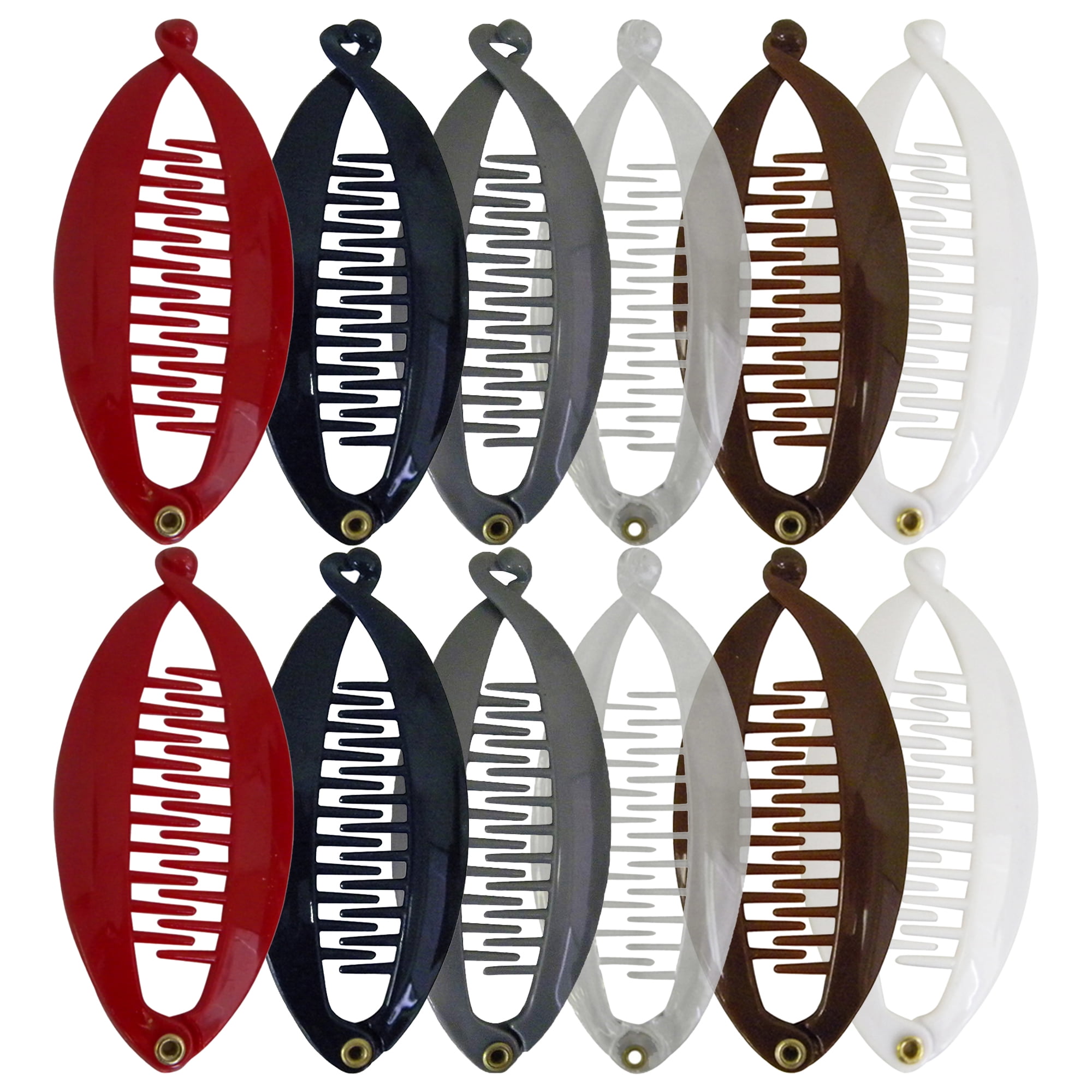 Motique Accessories Set of 12 Mini Banana Clips Perfect for Adult ...