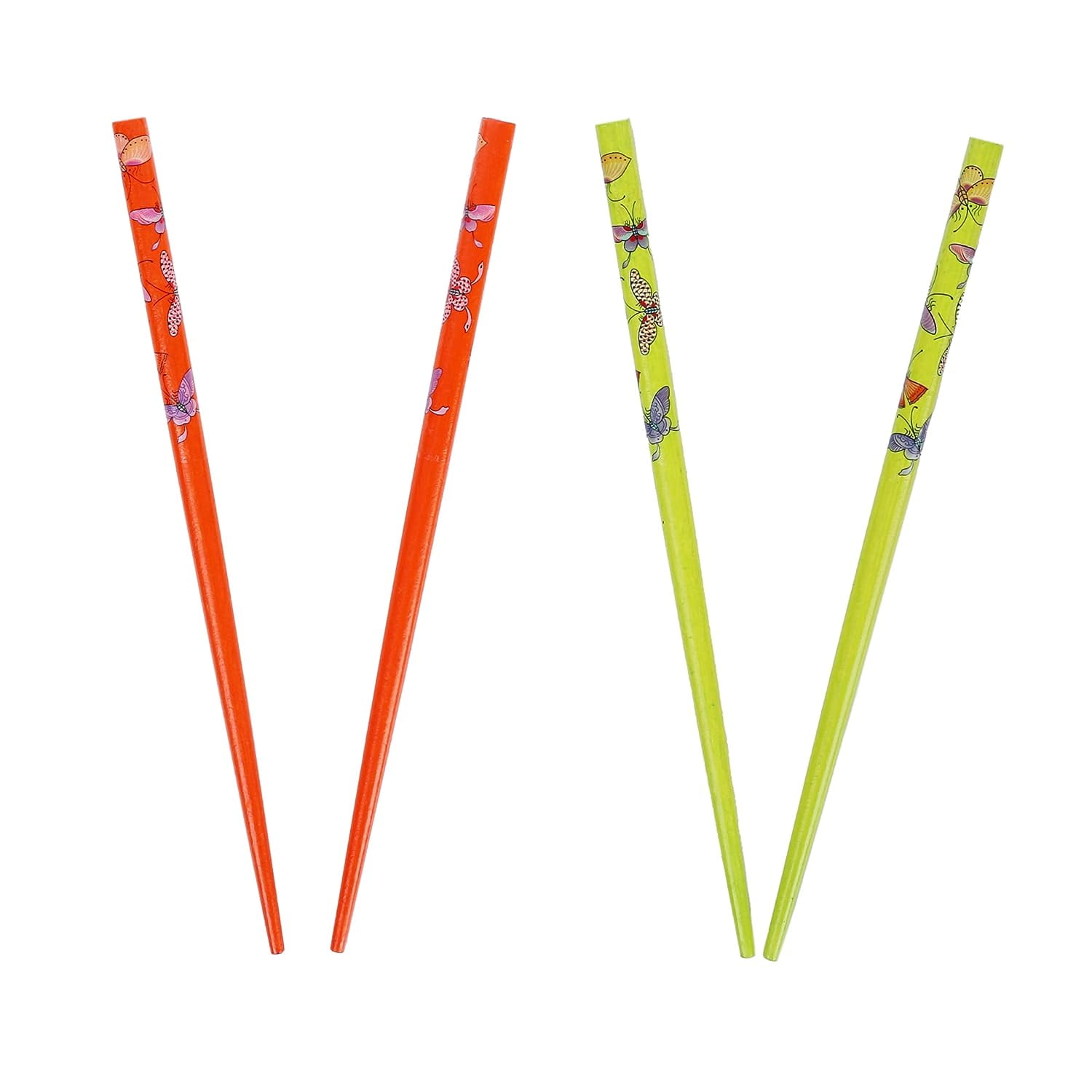 Motique Accessories Set of 4 Hair Sticks 4in Painted with a Butterfly ...