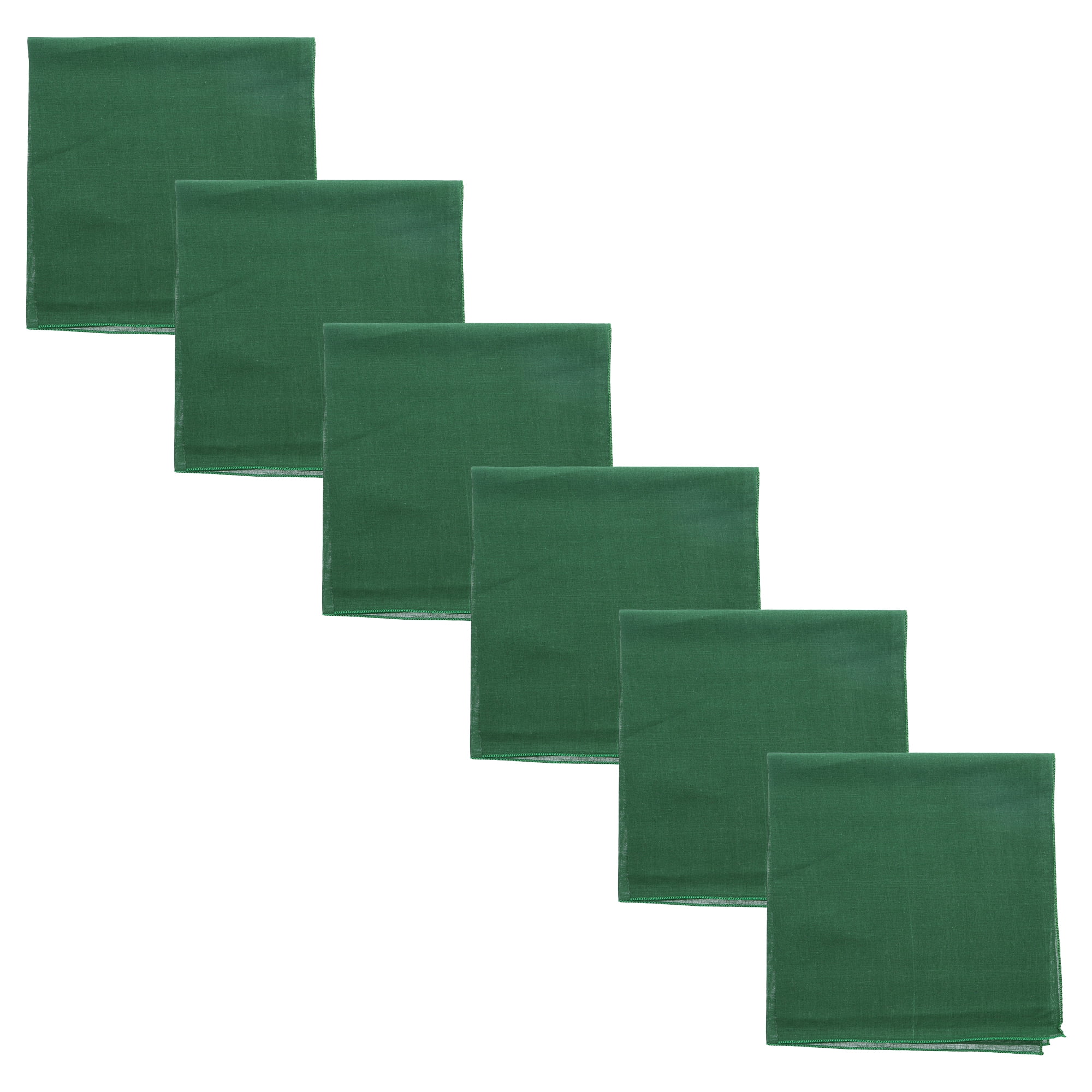 Motique Accessories Solid Color Bandana - Set of 6 Bandannas (Dark ...