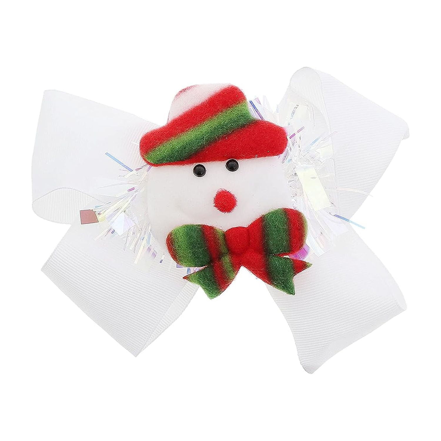 Motique Accessories White Hair Bow with Snowman & Sparkle - Walmart.com