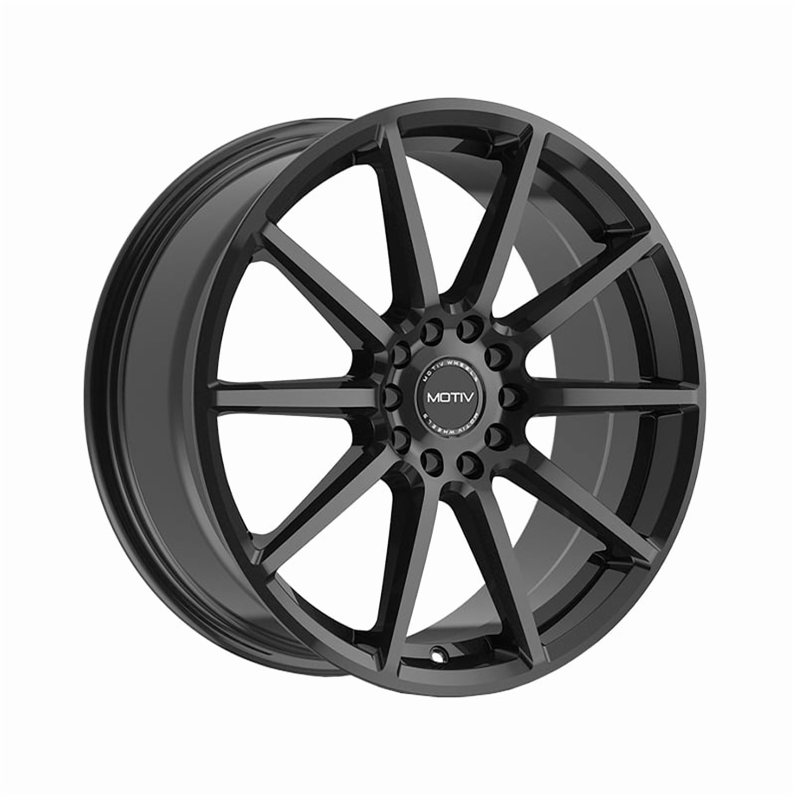17x7.5 Motiv 431B Elicit Gloss Black Wheel Rim, 5X108, A356 Aluminum ...