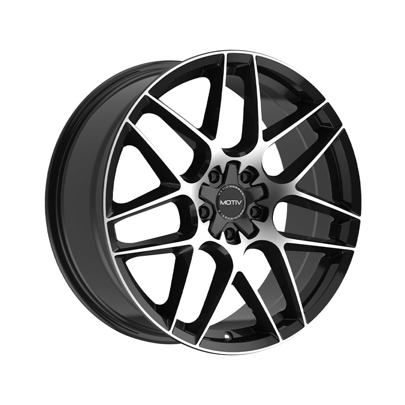 Motiv Gloss Black Foil 17x7.5 Wheel Rim with 5X108 Bolt Pattern ...
