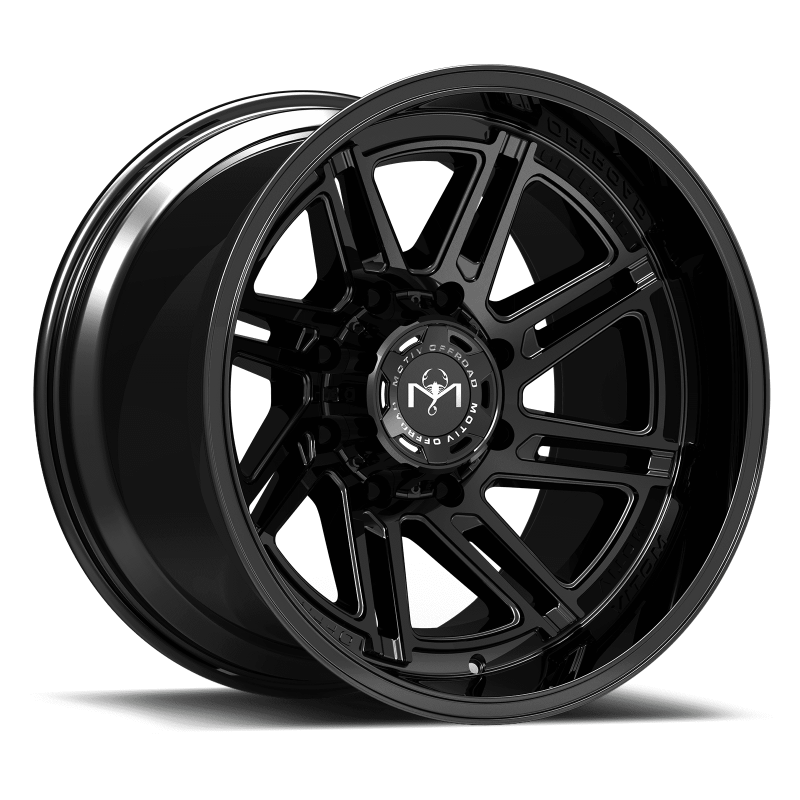 MOTIV Off Road 425B Gloss Black Aluminum Alloy Wheels, 20X9, 8X180 ...