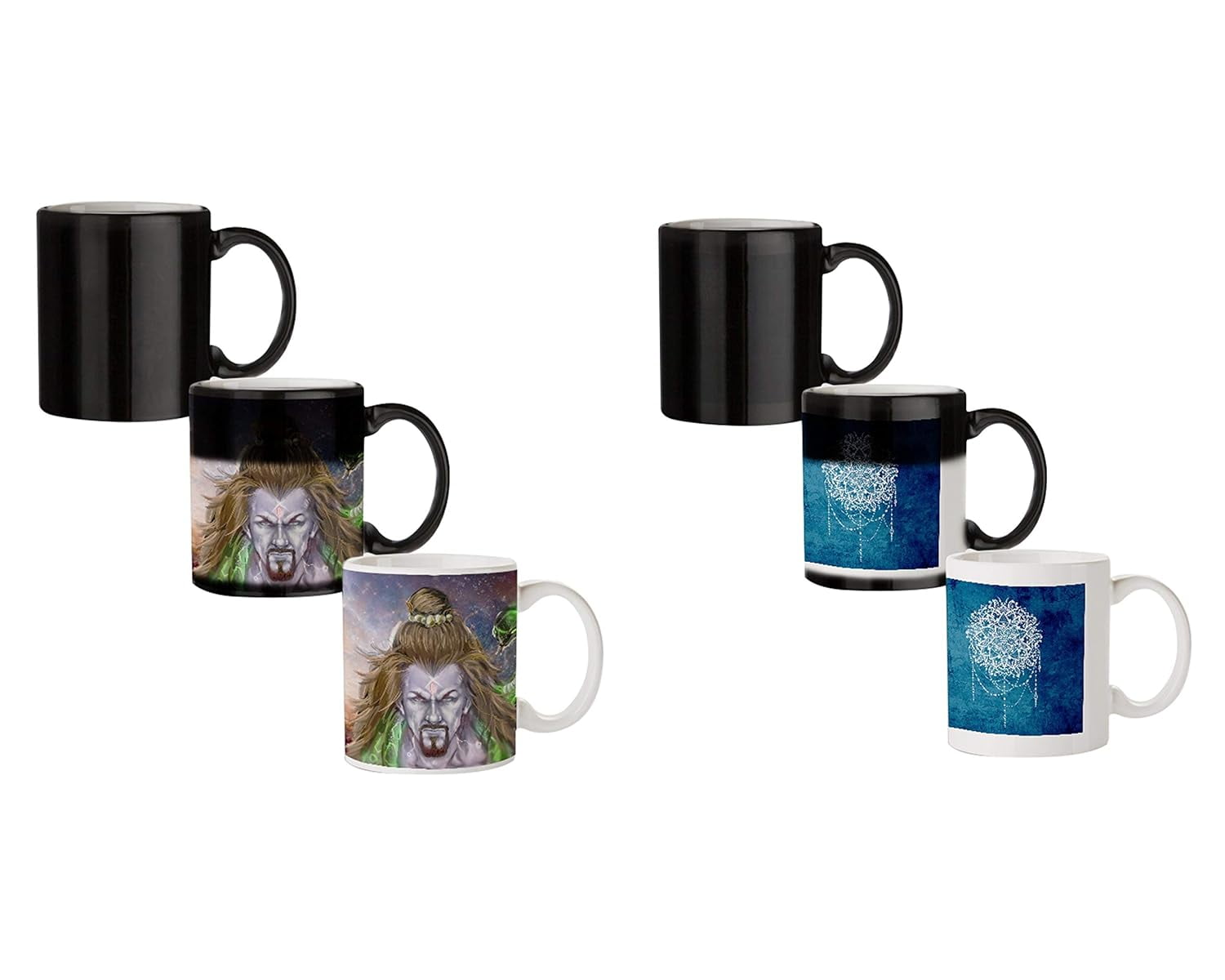 Motivate Box India Ceramic Shiva with Trishul and Ethnic Design on Blue ...