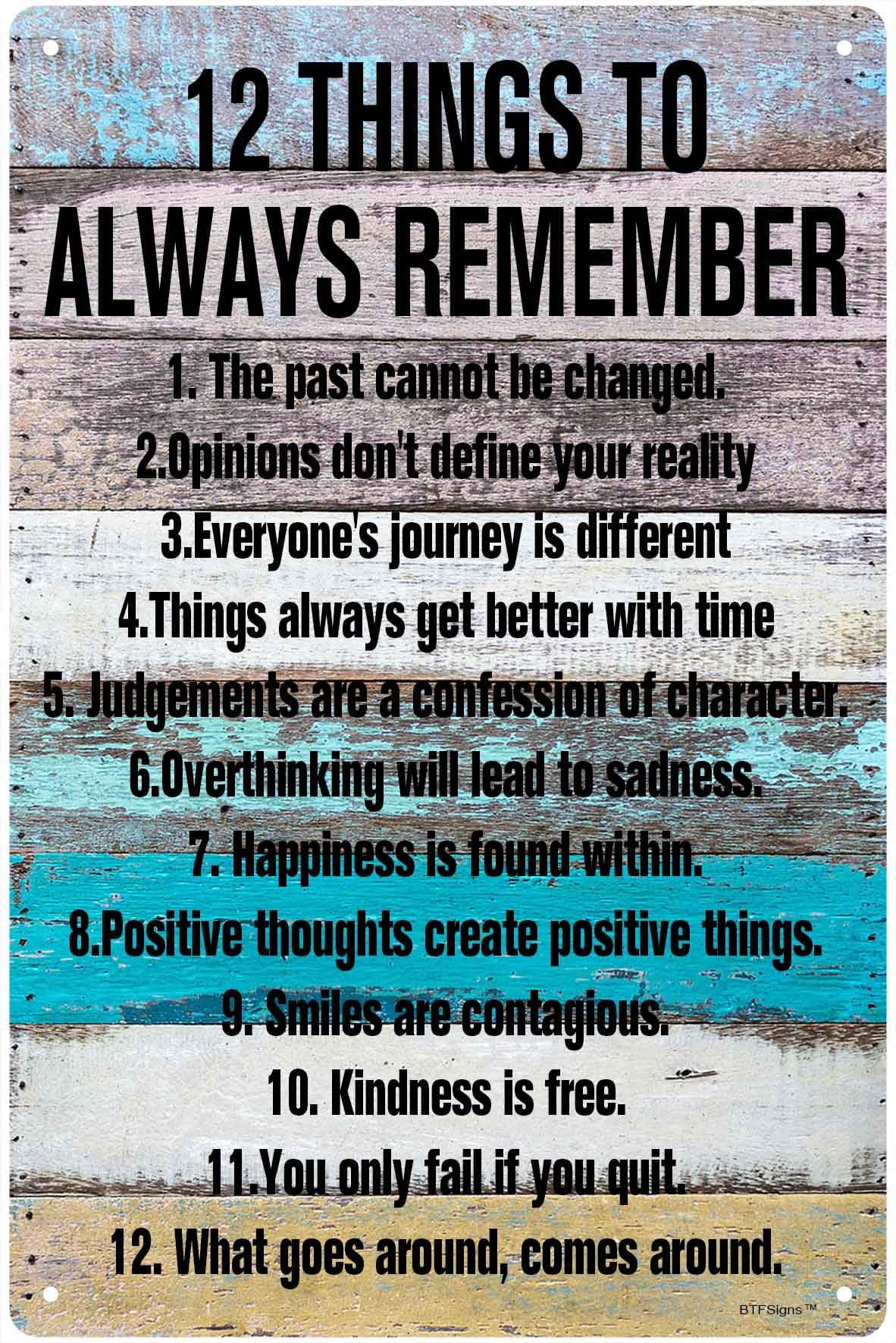 Motivate Sign 12 Things To Always Remember Sign Inspirational And ...