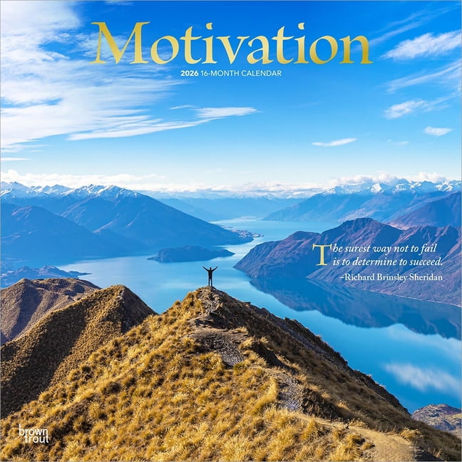 Motivation 2026 12 X 24 Inch (Hanging) Monthly Square Wall Calendar ...