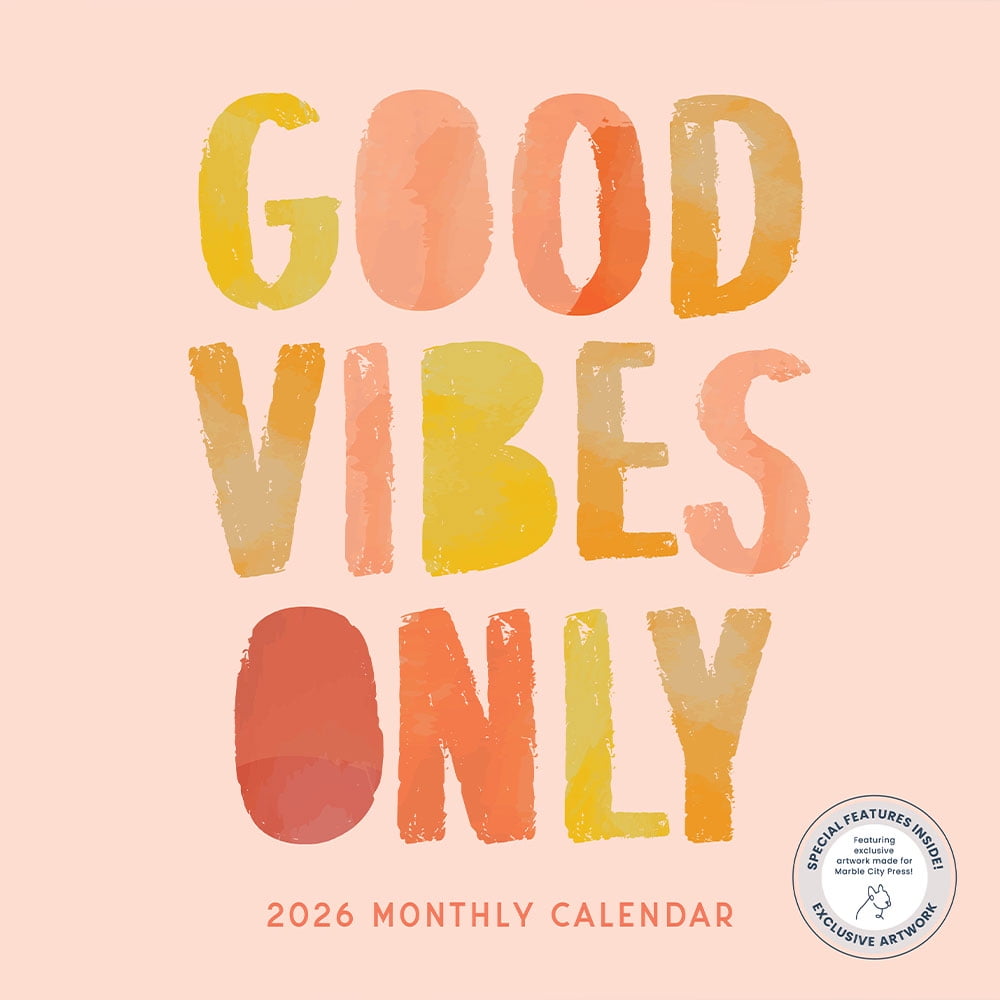 Good Vibes Only | Motivation Calendar 2026 | Good Vibes Only | 12" x 24 ...