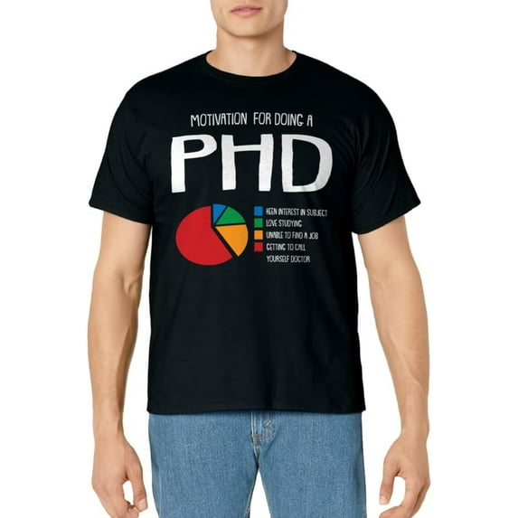 Motivation PHD Funny PH.D Chart Grad Candidate Student Gift T-Shirt ...
