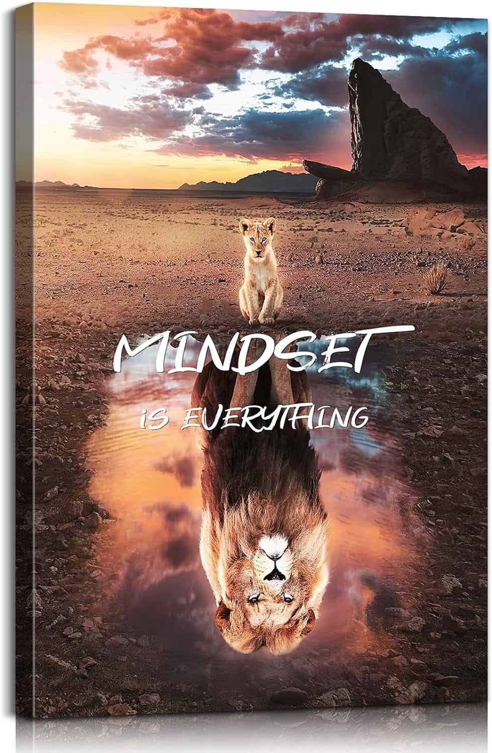 Motivation Wall Art Mindset is Everything Poster Positive Posters Quote ...