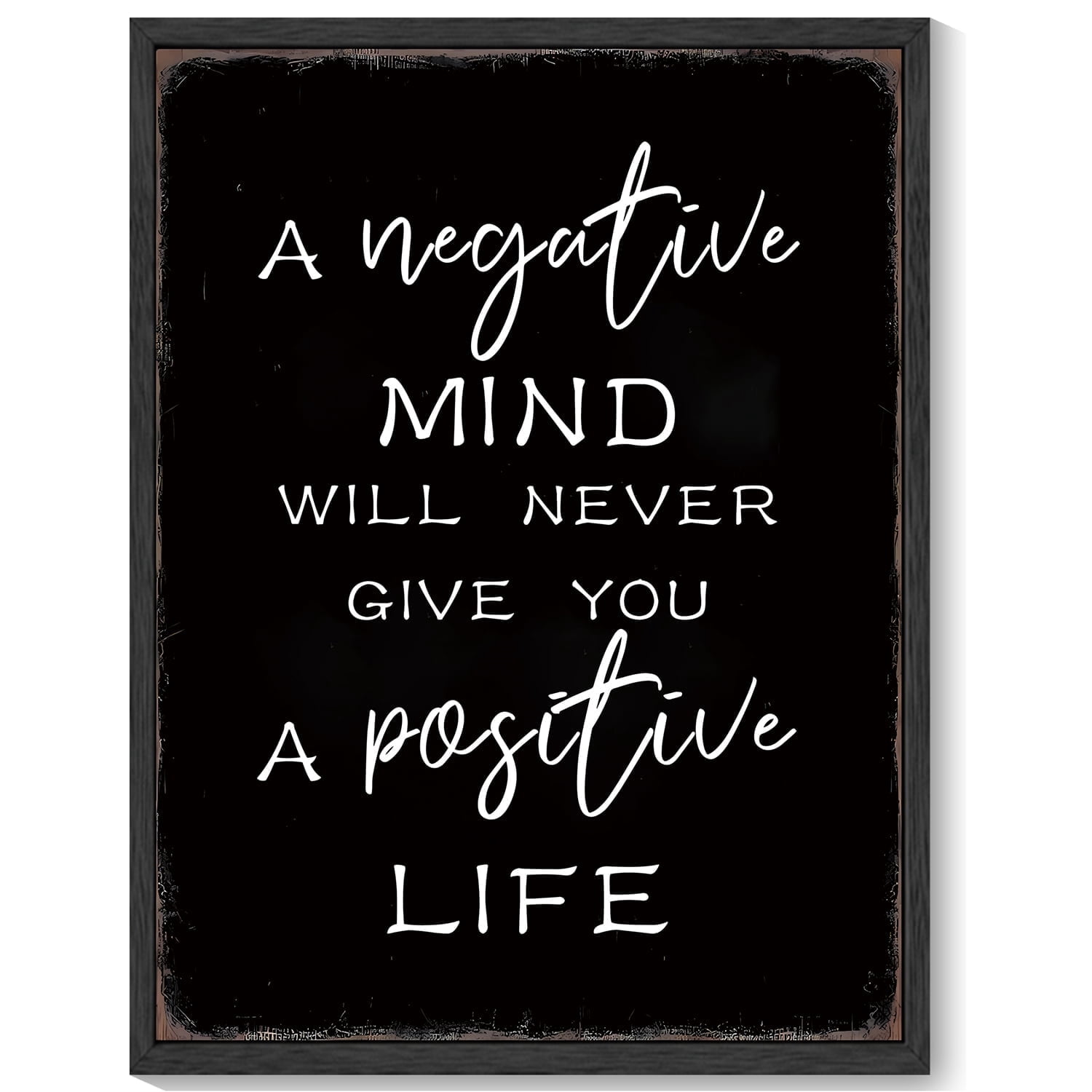 Motivational 11x14in Black Framed Canvas Wall Art Inspirational Quote ...