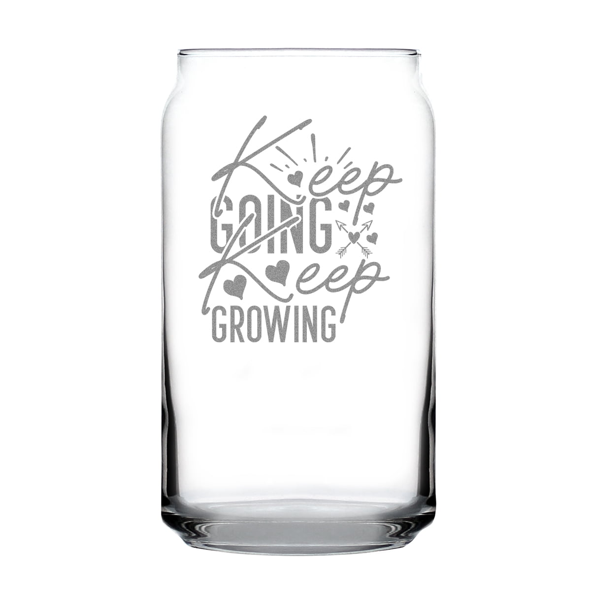 Motivational 16oz Can Shaped Pint Glass, Hand Engraved Etched ...