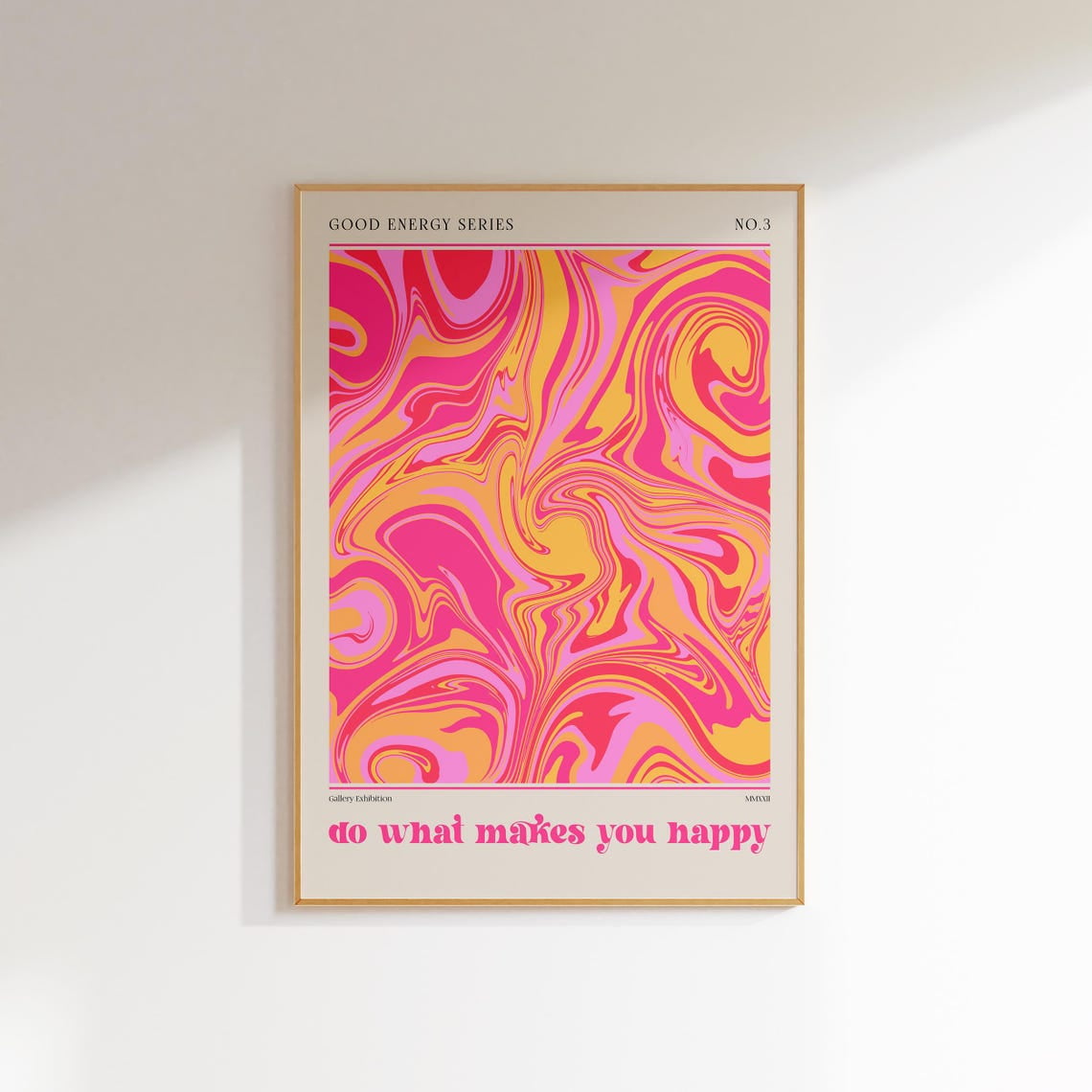 Motivational Art Exhibition Poster, Girly Wall Art Preppy Room Decor ...
